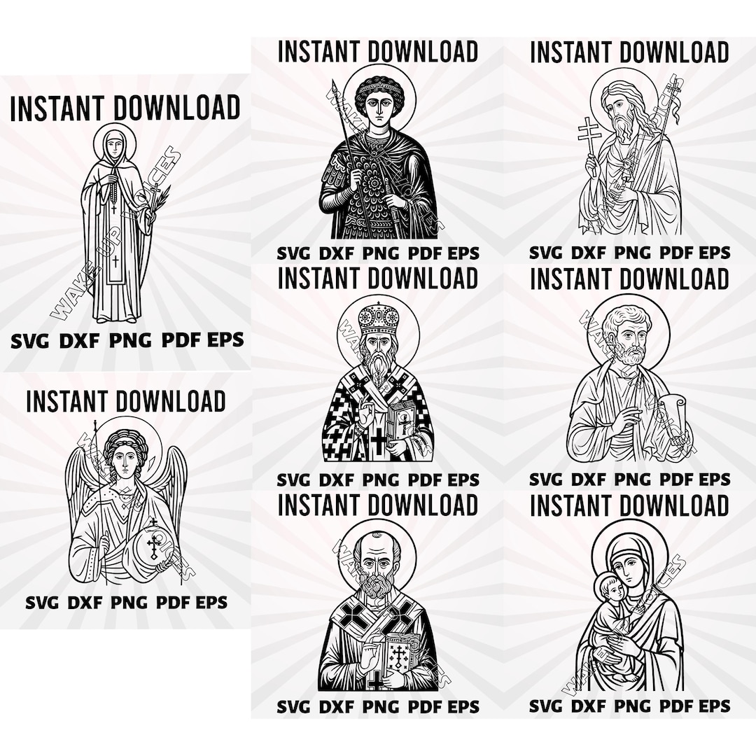 Orthodox Saints SVG Bundle - Etsy