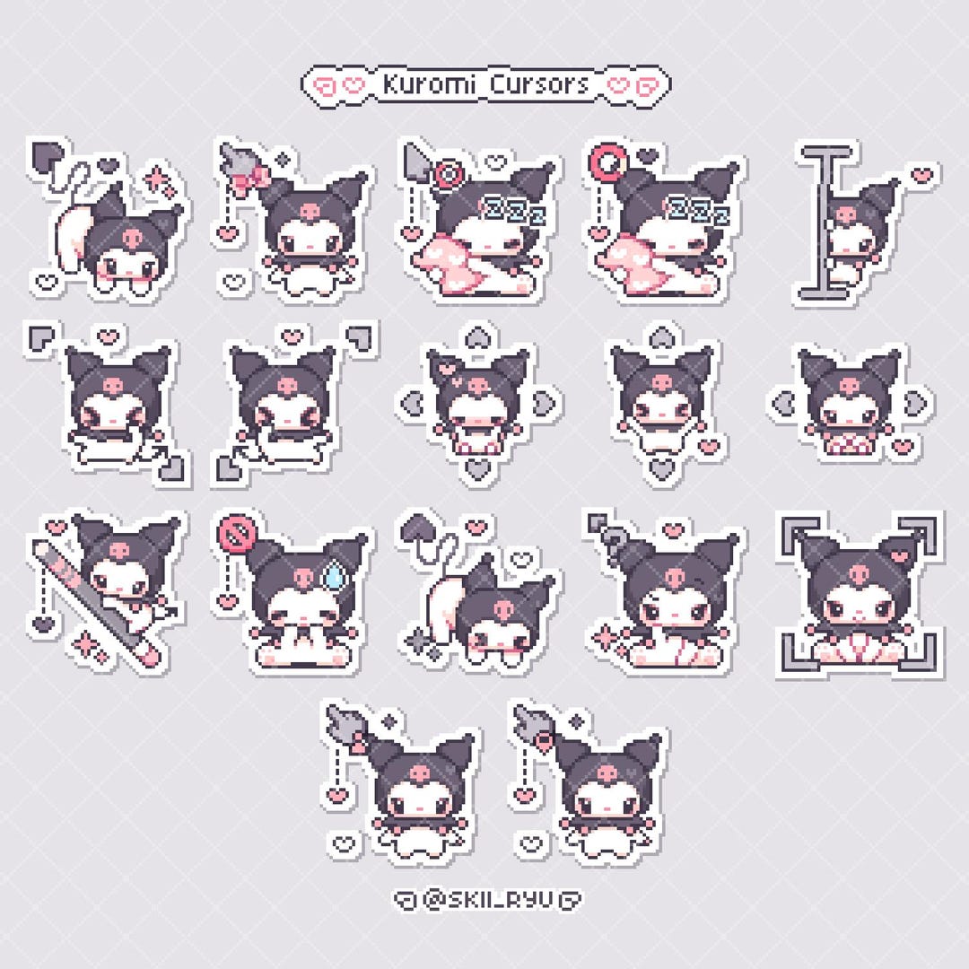 Goth Bunny Cursors | Windows Only | Animated Custom Kitty Cursors ...