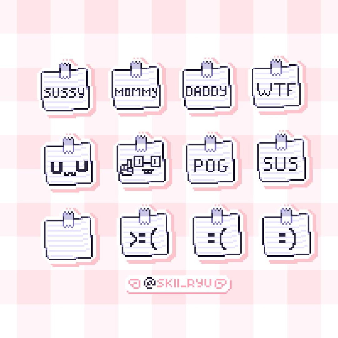 Sticky Notes | Vtuber Assets | Vtuber Pngtuber Sticky Note Asset Pack ...