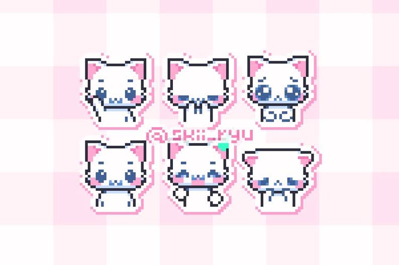 Kitty Animated Emotes Pack | Streamer Emotes | 112x112 | 56x56 | 28x28 ...