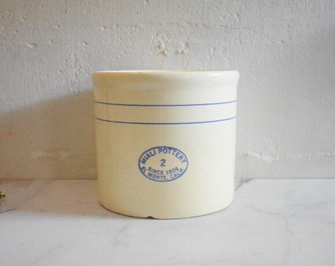 Vintage Miali Pottery 2 Gallon Crock - Etsy