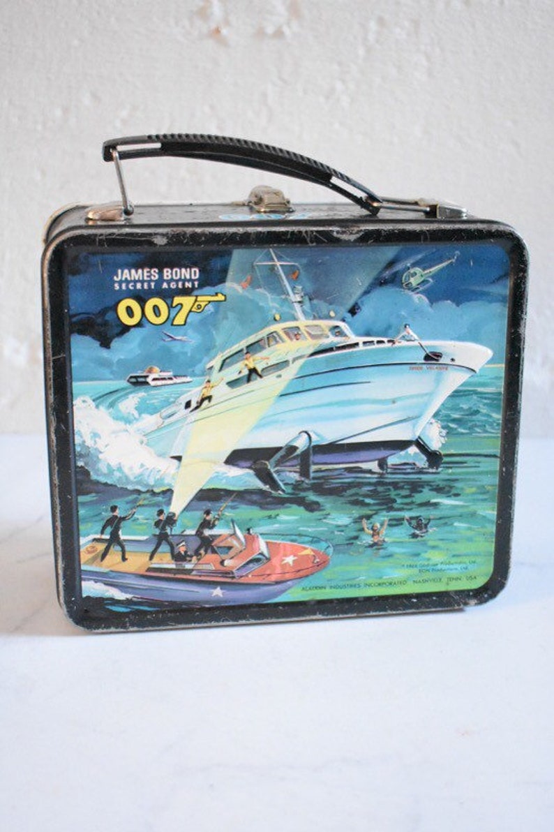 1966 Aladdin Brand Vintage James Bond 007 Metal Lunch Box - Etsy