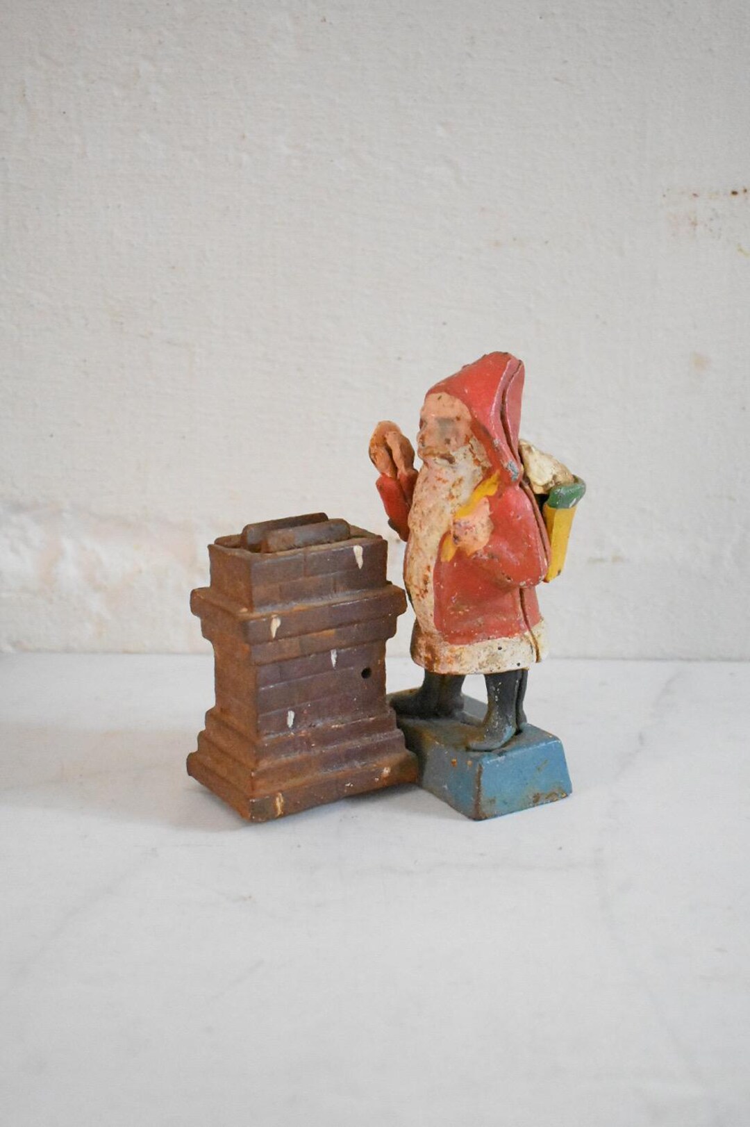 Antique Cast Iron Santa Mechanical Bank - Etsy