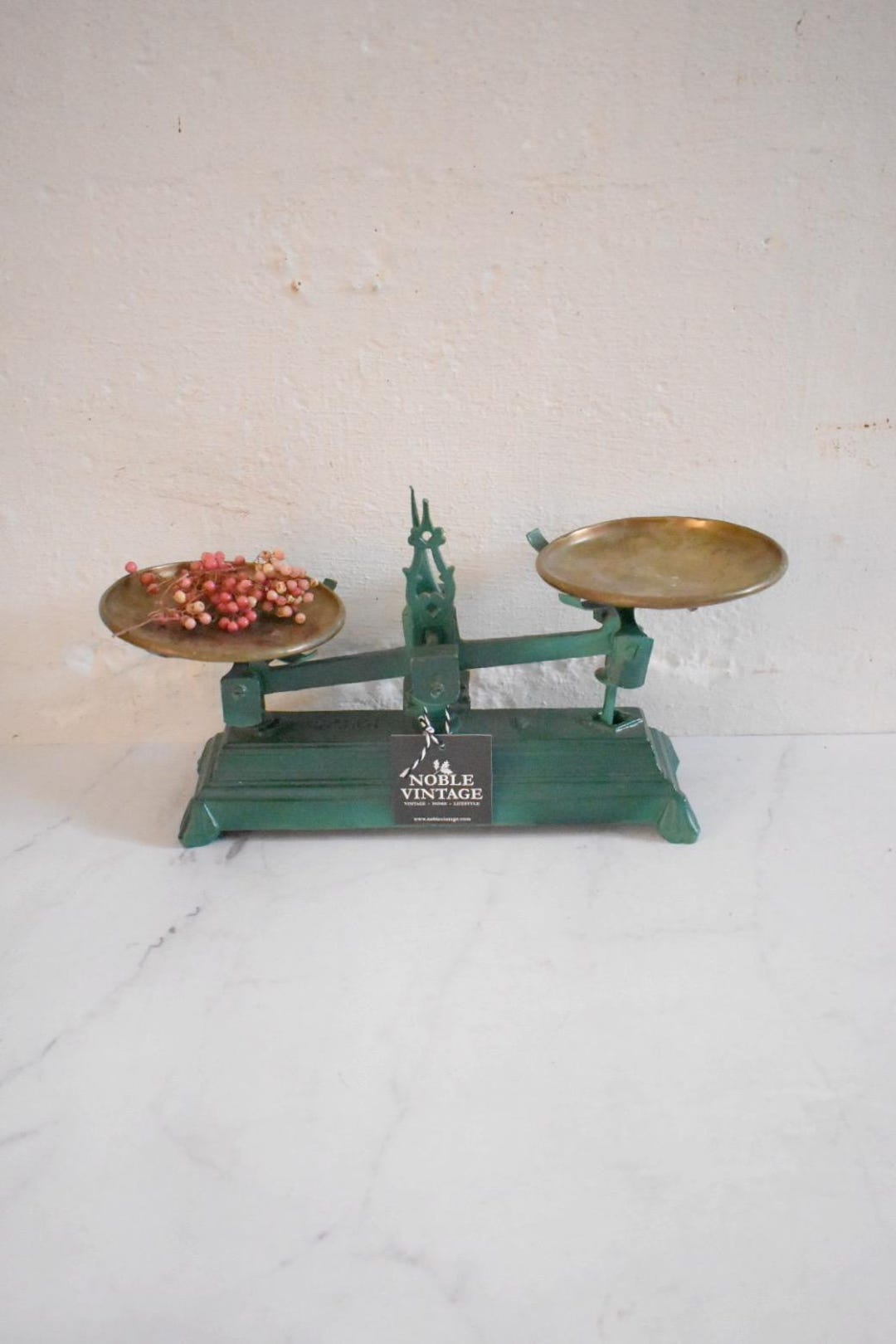 Antique French Cast Iron Scale With Brass Pans - 1 Kil - Etsy