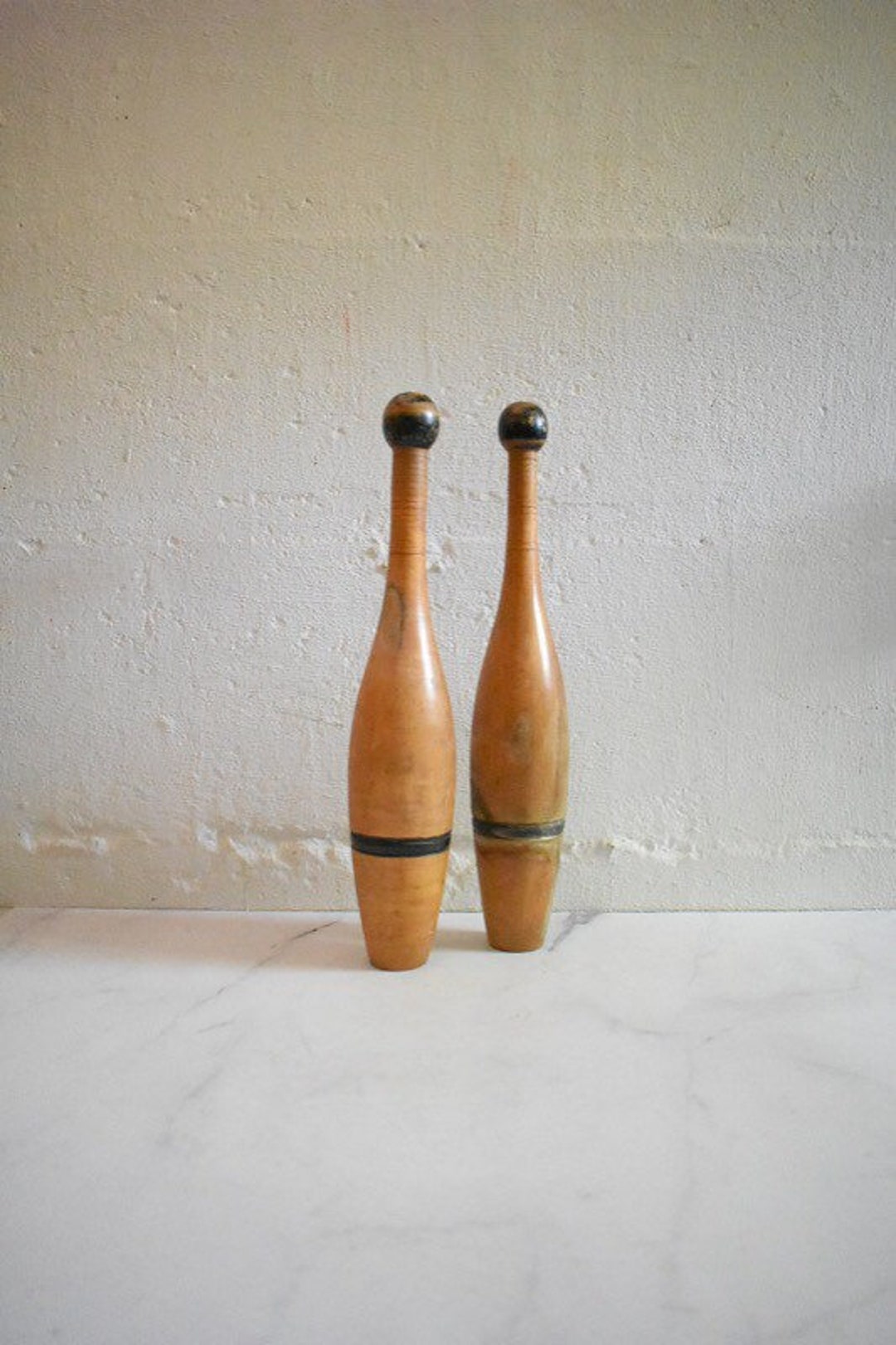 Pair of Antique Wood Juggling Pins - Etsy