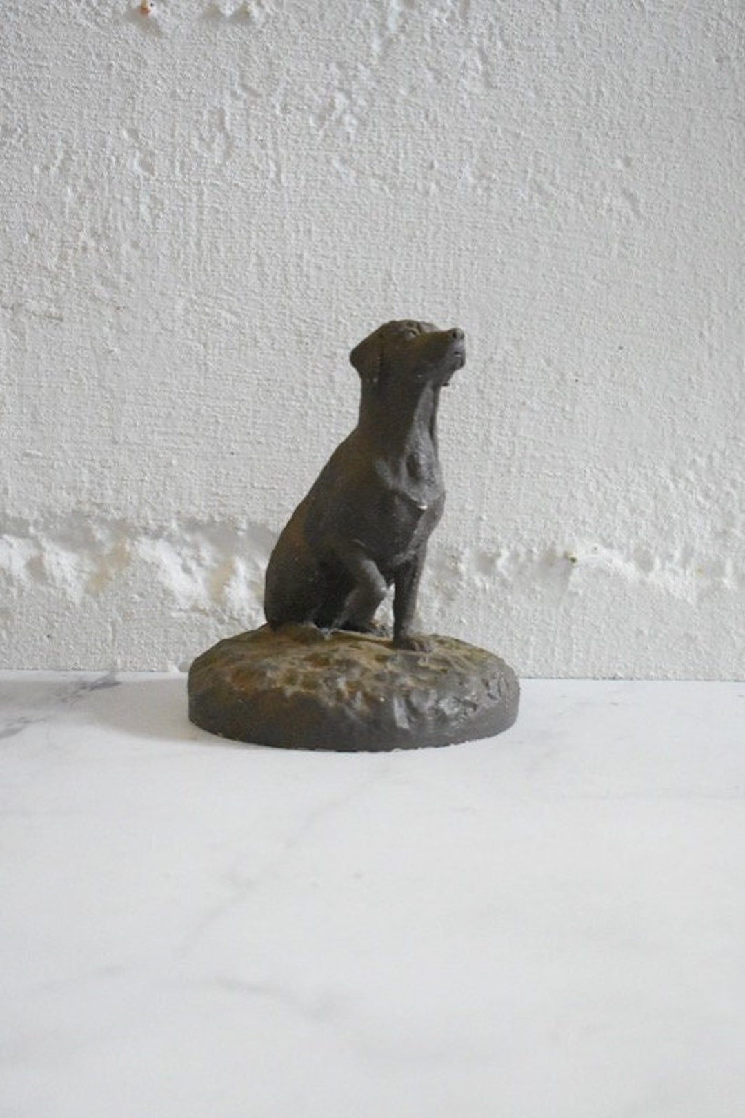 Signed Frank Dougherty Brown Lab Dog Sculpture Statue - Etsy