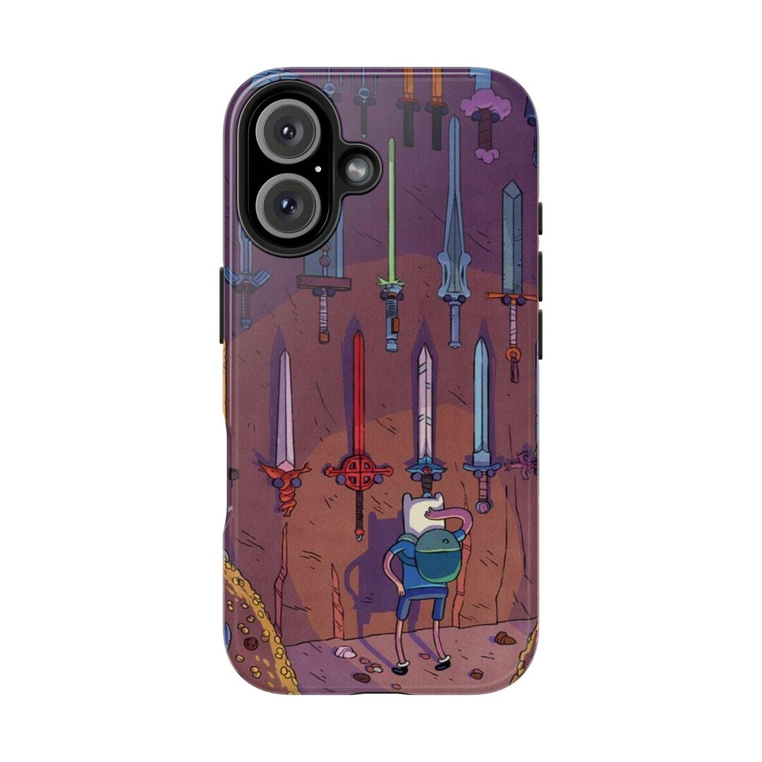 Adventure Time Phone Case, Finn Looking Swords Protective Phone Cover ...