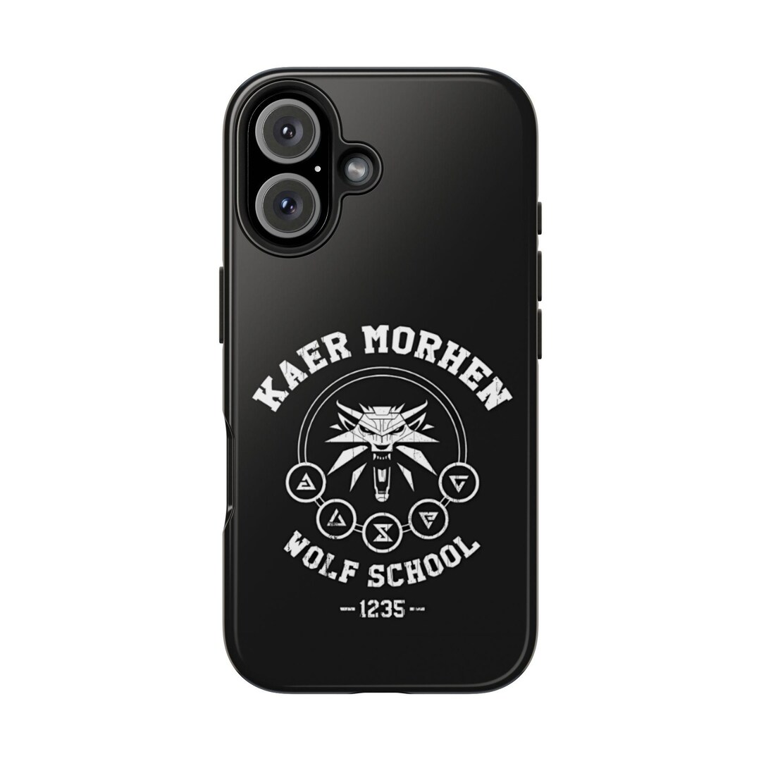 Witcher Sigil Kear Morhen School of the Wolf Black Tough Phone Case - Etsy