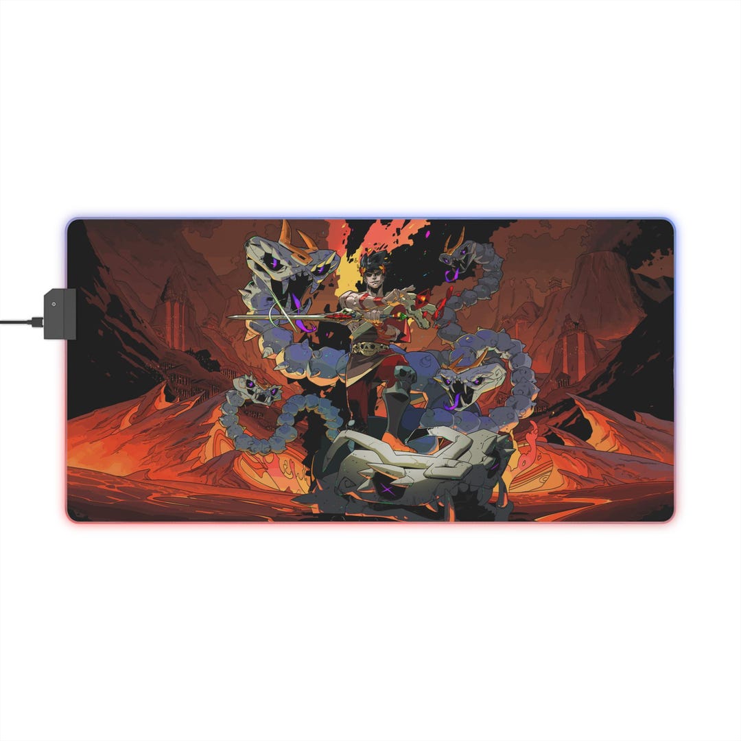 Hades LED Gaming Mouse Pad, XL RGB Desk Mat - Etsy