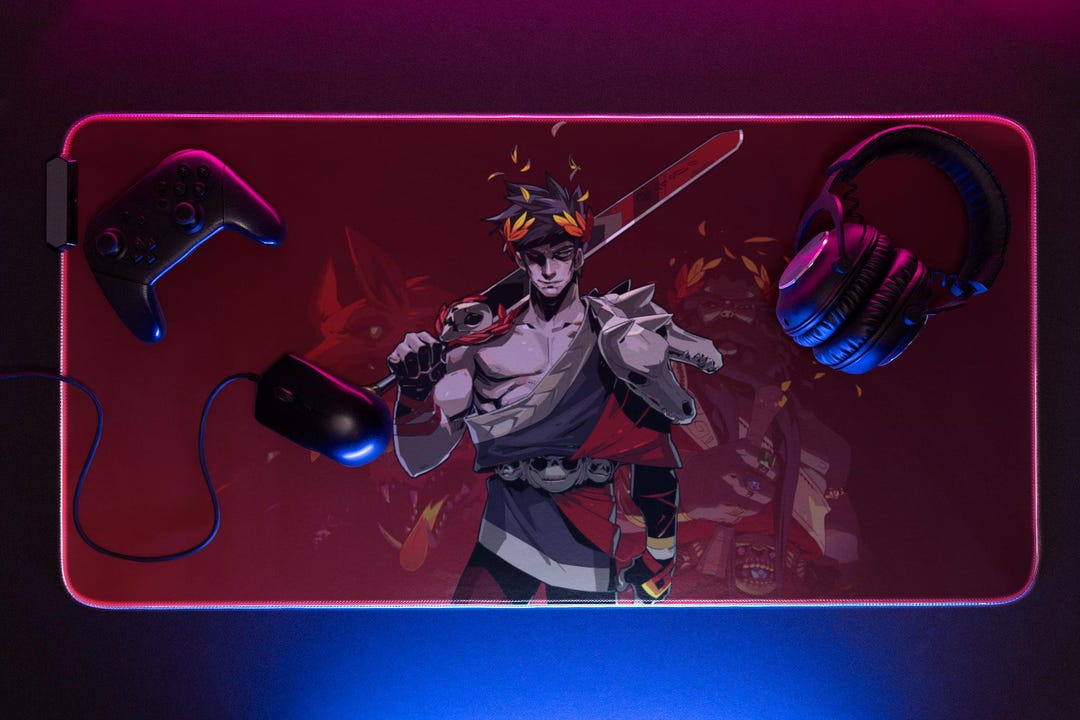 Hades, Zagreus Hades and Cerberus Rgb Led Mouse Pad - Etsy