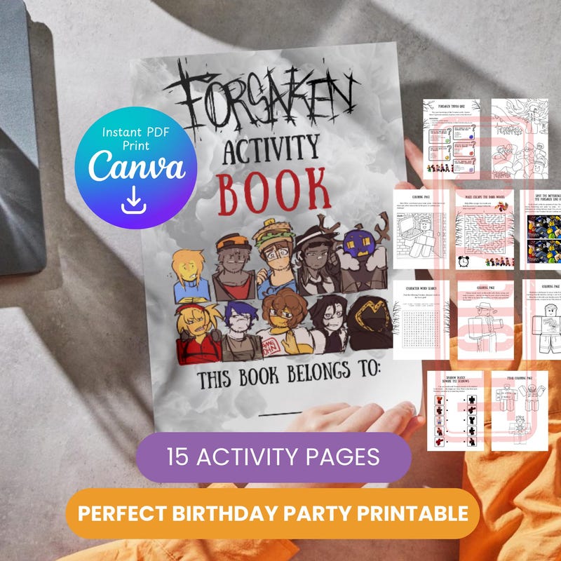 Forsaken Coloring Pages Roblox - Etsy