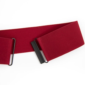 3" Ruby Red Elastic Waist Belt, Wide Belts for Women - Etsy
