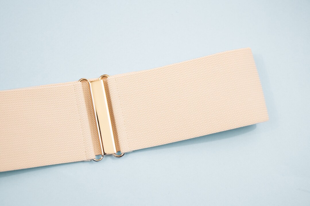 3" Cream Wide Elastic Belt, Waist Belt for Women - Etsy