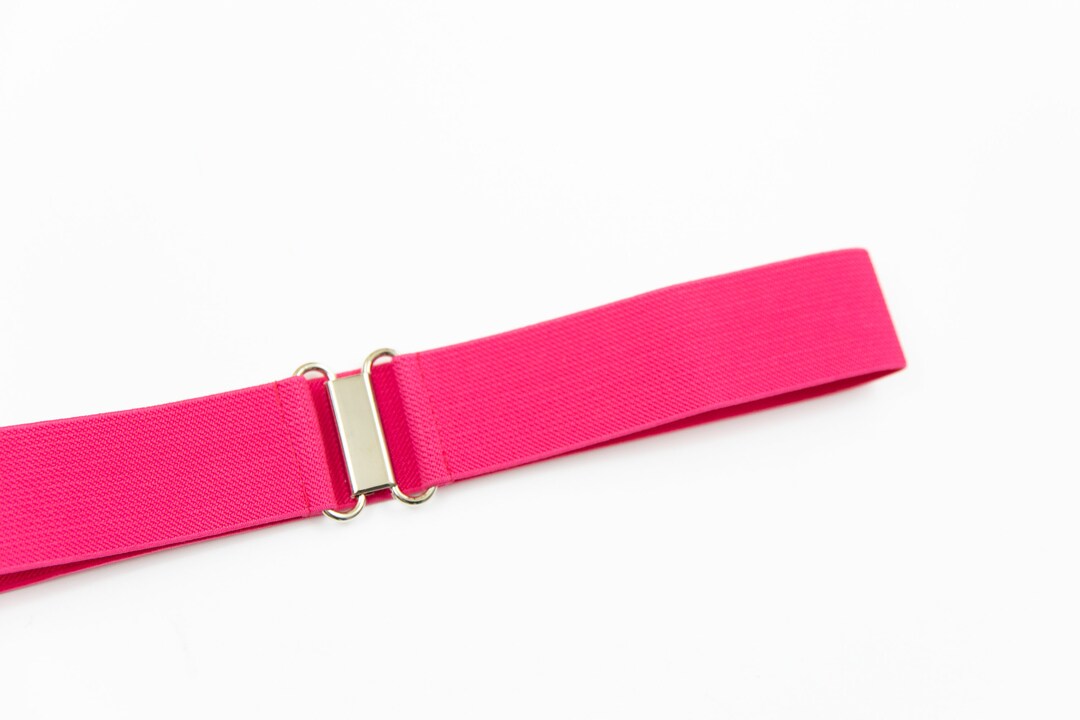1.5" Neon Pink Elastic Belt - Stretch Waist Belt for Women - Etsy