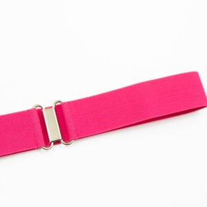 1.5" Neon Pink Elastic Belt - Stretch Waist Belt for Women - Etsy