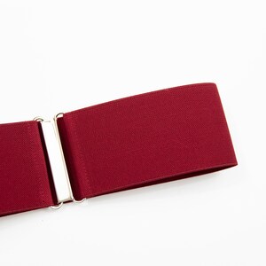 3" Ruby Red Elastic Waist Belt, Wide Belts for Women - Etsy