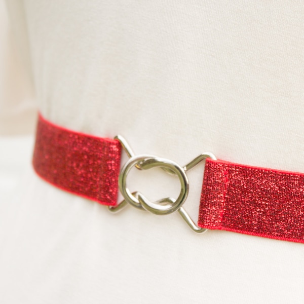 Red Glitter Belt - Etsy