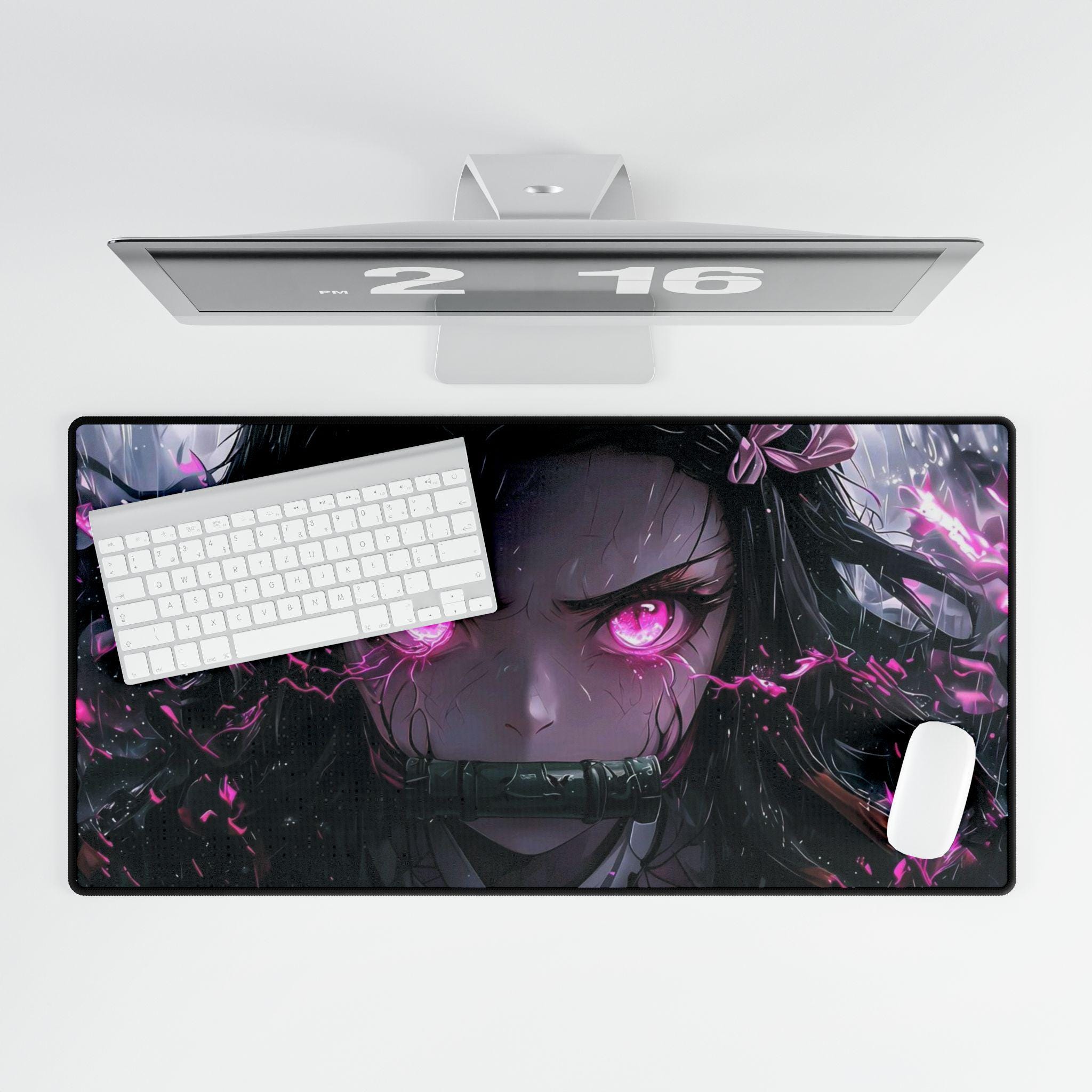 Anime-inspired Desk Mat, Nezuko Kamado Gaming Desk Pad, Decorative Desk ...