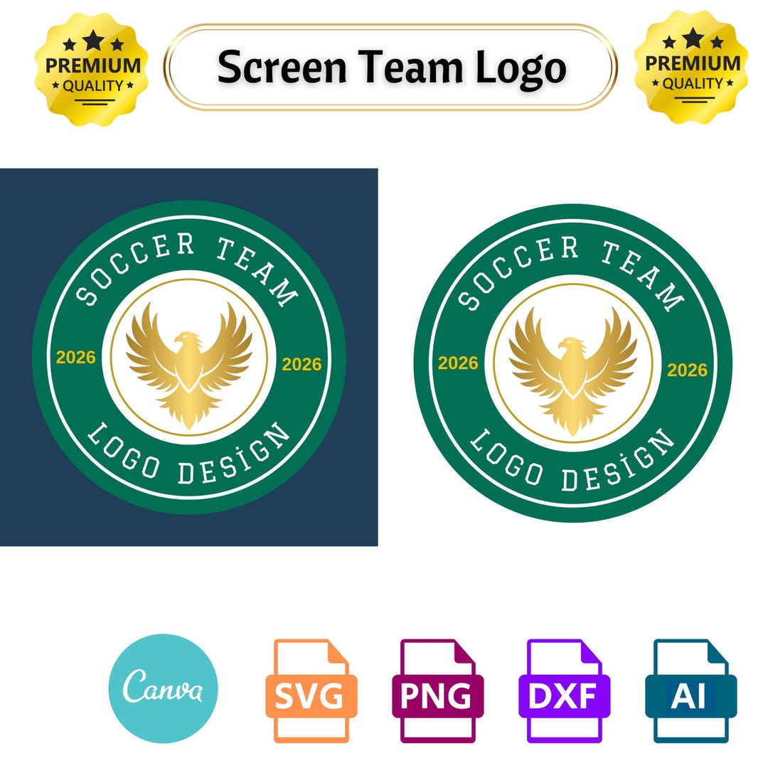 Editable Soccer Team Logo Template | Canva Customizable Football Badge ...