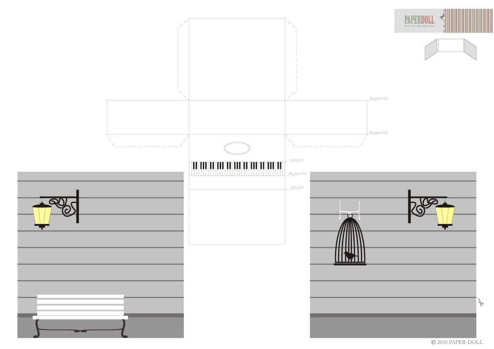 Paper DOLL HOUSE, Printable Paper Doll House Kit , Kids Toys Dit ...