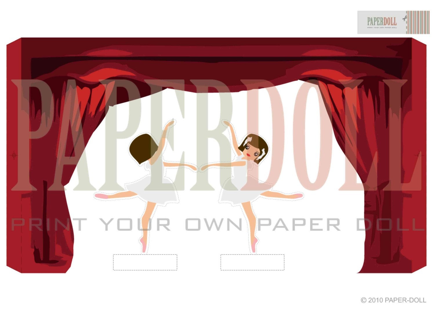 Paper Toy.paper Ballerina, Paper Doll, Printable Doll Kit, Printables ...