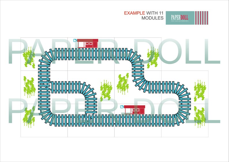 Paper Toy, RAILROAD Paper Printables Diy Kit, Paper Doll House Kids ...