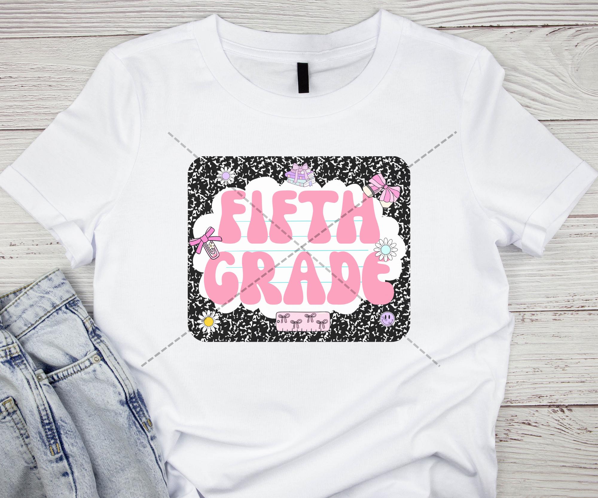 Groovy Fifth Grade PNG | Preppy Back to School Shirt Design | Retro ...