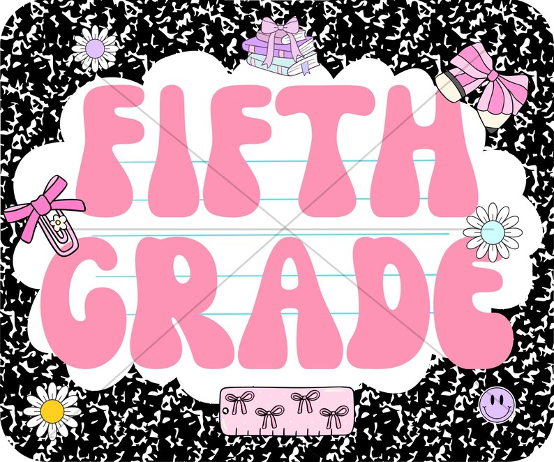 Groovy Fifth Grade PNG | Preppy Back to School Shirt Design | Retro ...