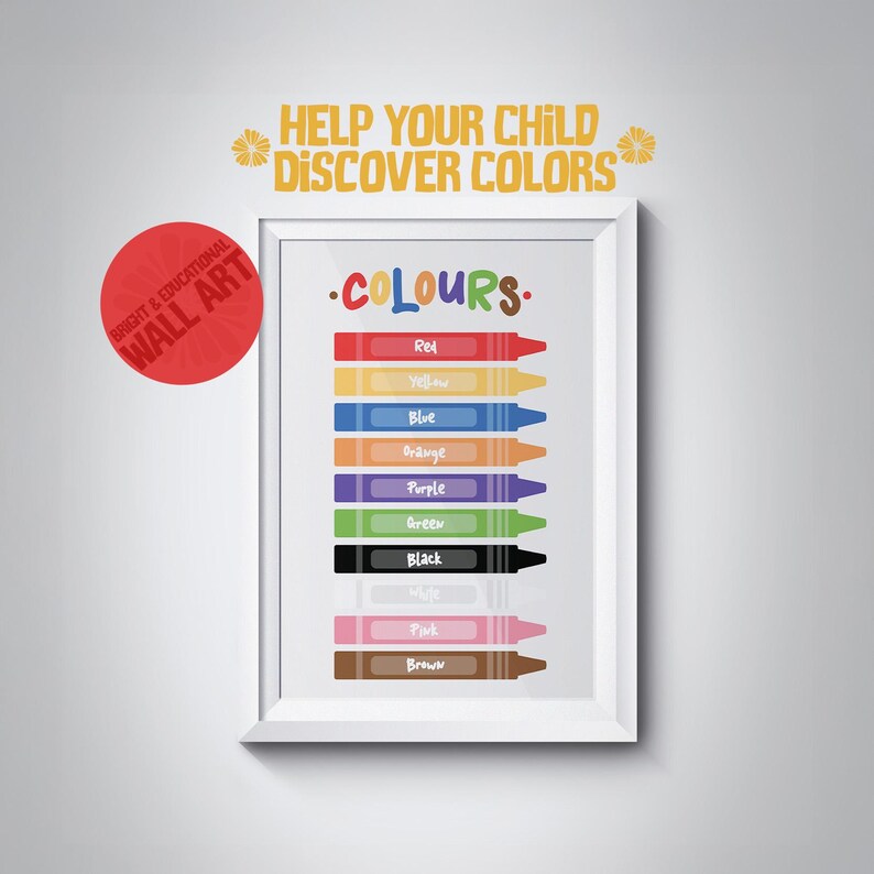 Colors Poster – Educational Printable for Preschool & Kindergarten ...