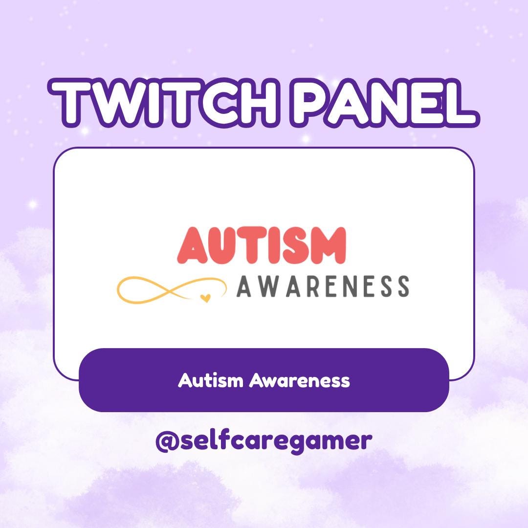Autism Awareness Twitch Panel - Etsy