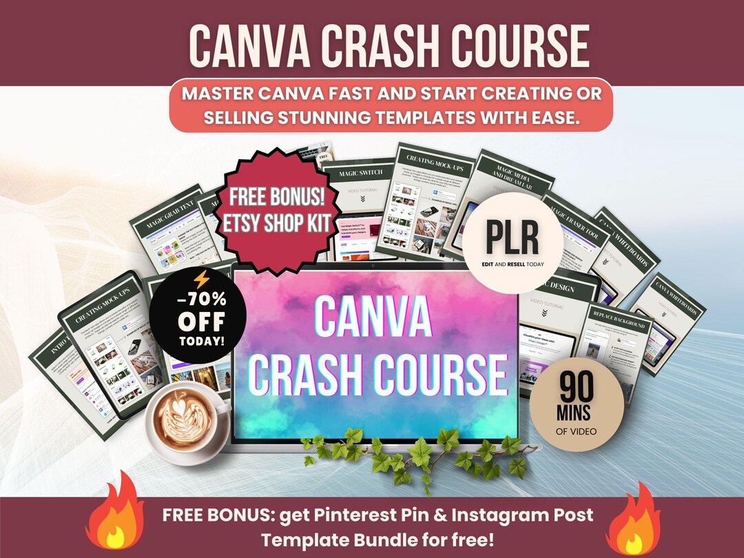 Canva Crash Course Template With PLR Use Rights, Editable Video ...
