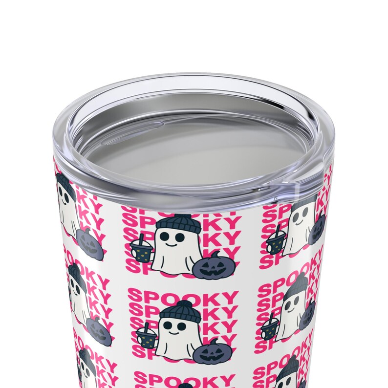 Spooky Ghost Tumbler - 20oz Halloween Travel Mug, Cute Halloween Gift ...