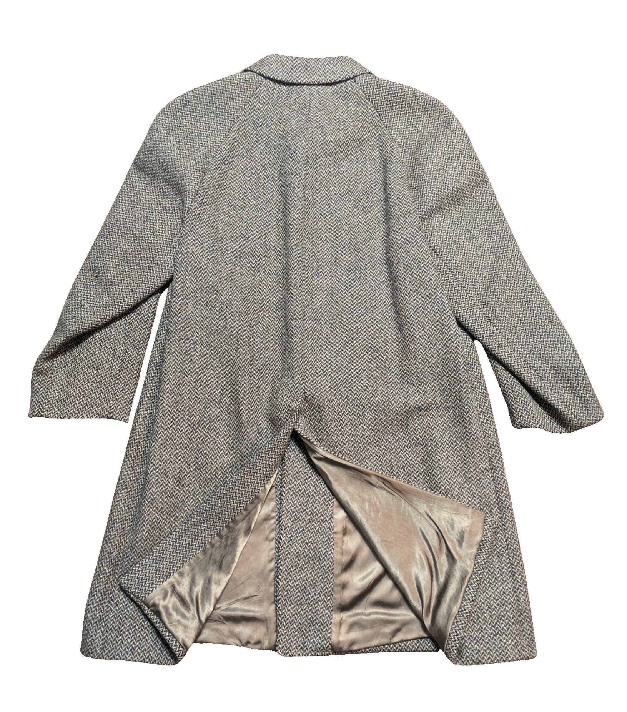 Mens Vintage Overcoat Dunn & Co Tweed Crombie Overcoat Size Medium ...