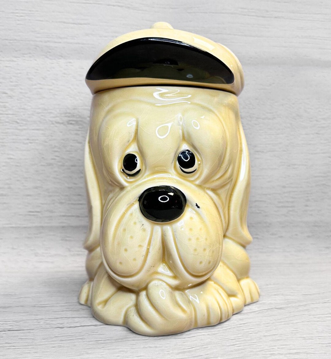 Vintage Homeware 1970s Vintage PK Droopy Dog Hound Ceramic Biscuit Jar ...