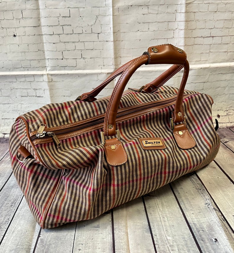 Vintage Overnight Bag 1980s Vintage Jane Shilton Plaid Overnight Bag ...
