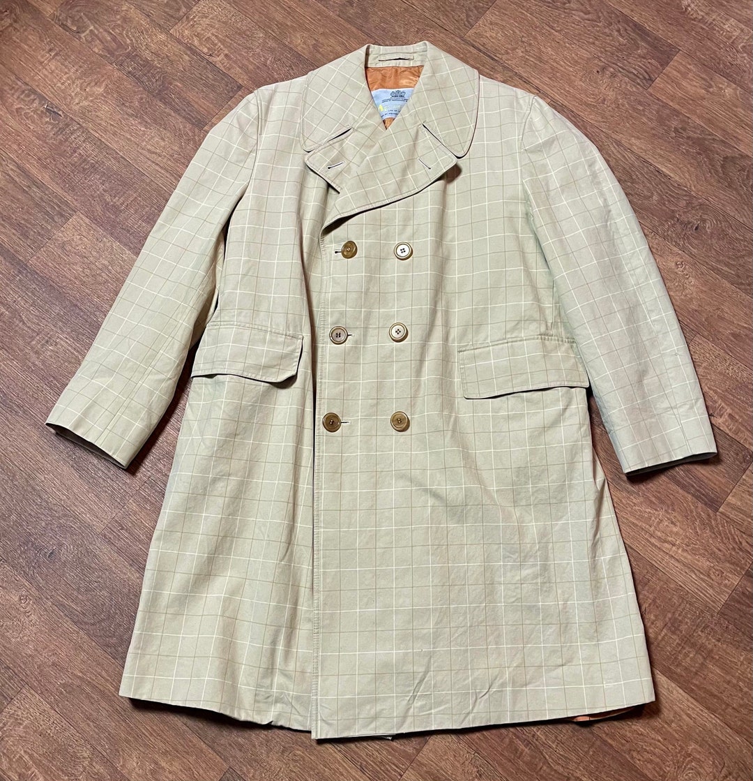 Vintage Trench Coat | 1970s Vintage Cream Check Aquascutum Trench Coat ...