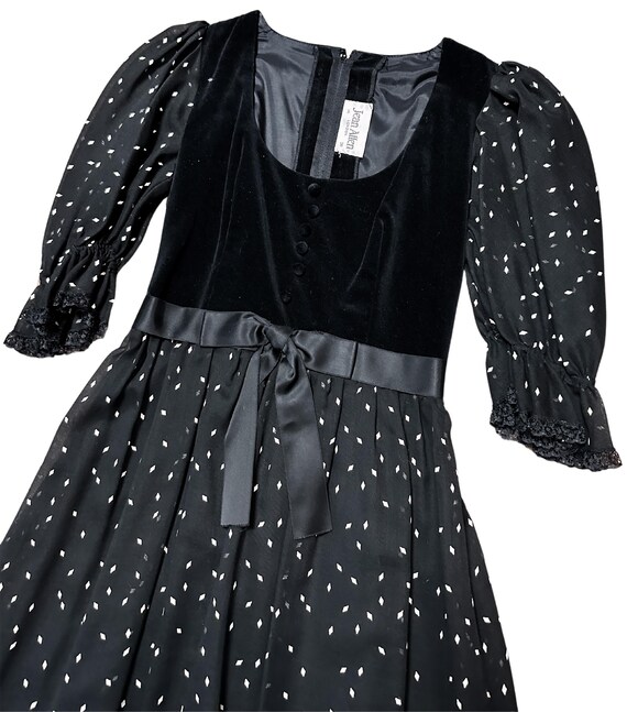 70s Jean Allen Black Velvet Maxi | Designer Vintage |… - Gem