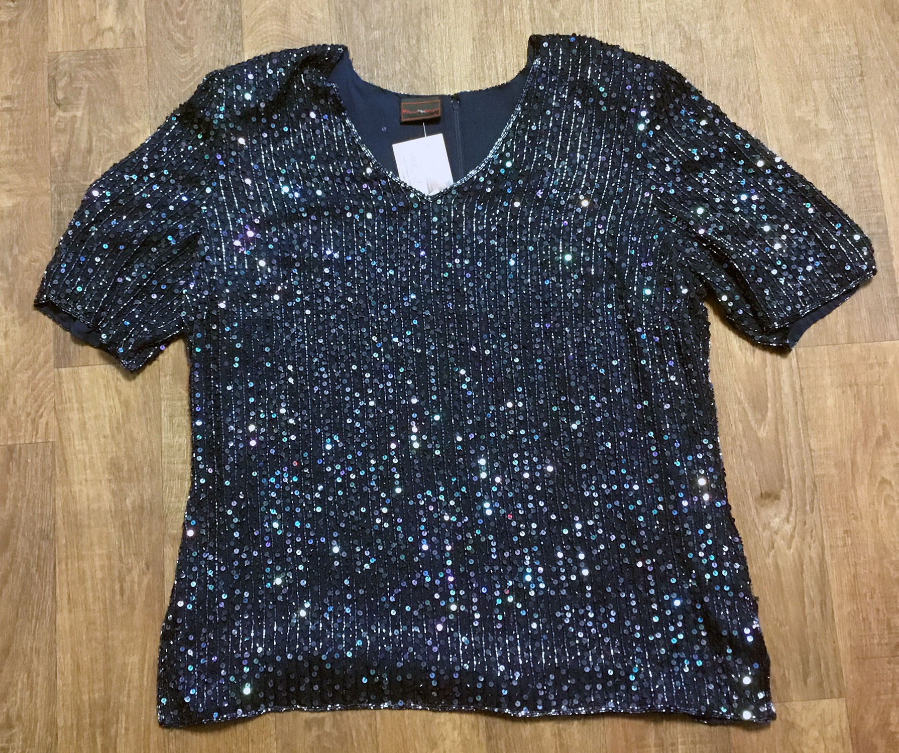 Frank Usher Sequin Top Vintage 1980s Designer Frank Usher | Etsy