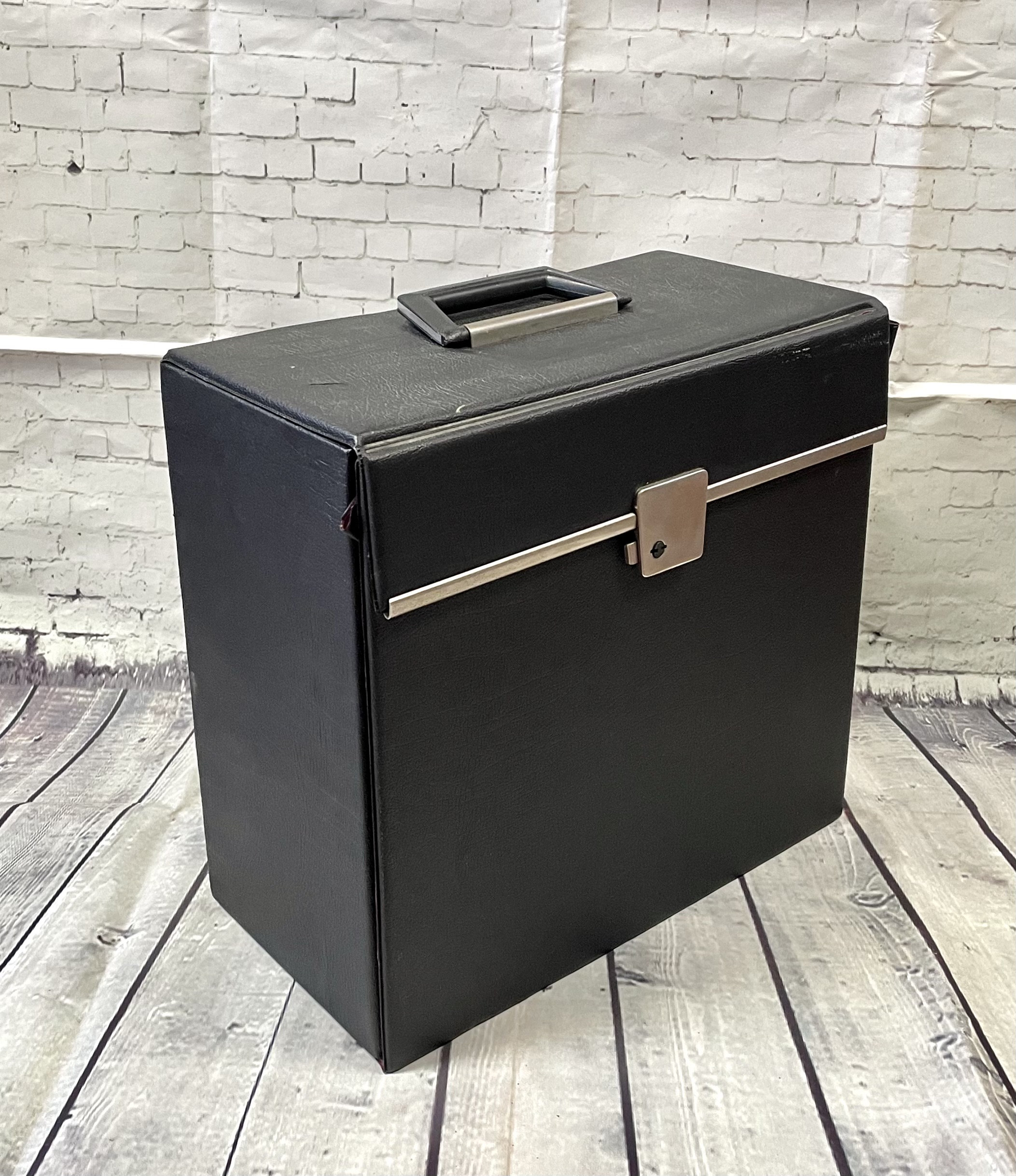 Vintage Record Case 1970s Vintage Black 12 Vinyl Record Case, Vintage ...