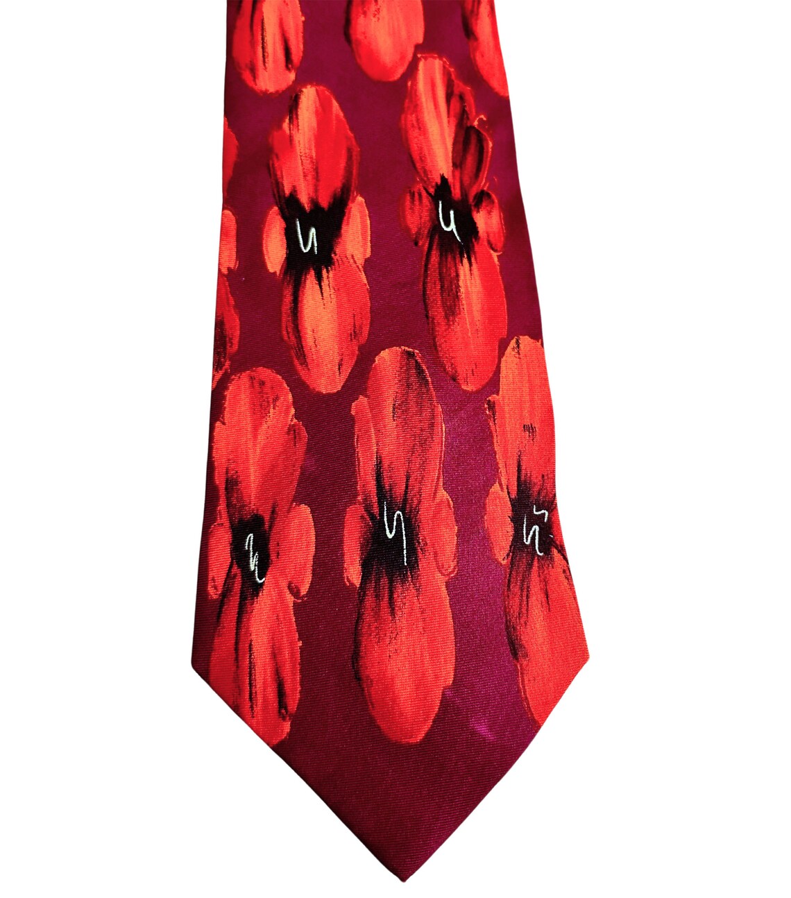 Vintage Hugo Boss Tie Vintage Hugo Boss Vintage Poppy Print Silk Tie ...
