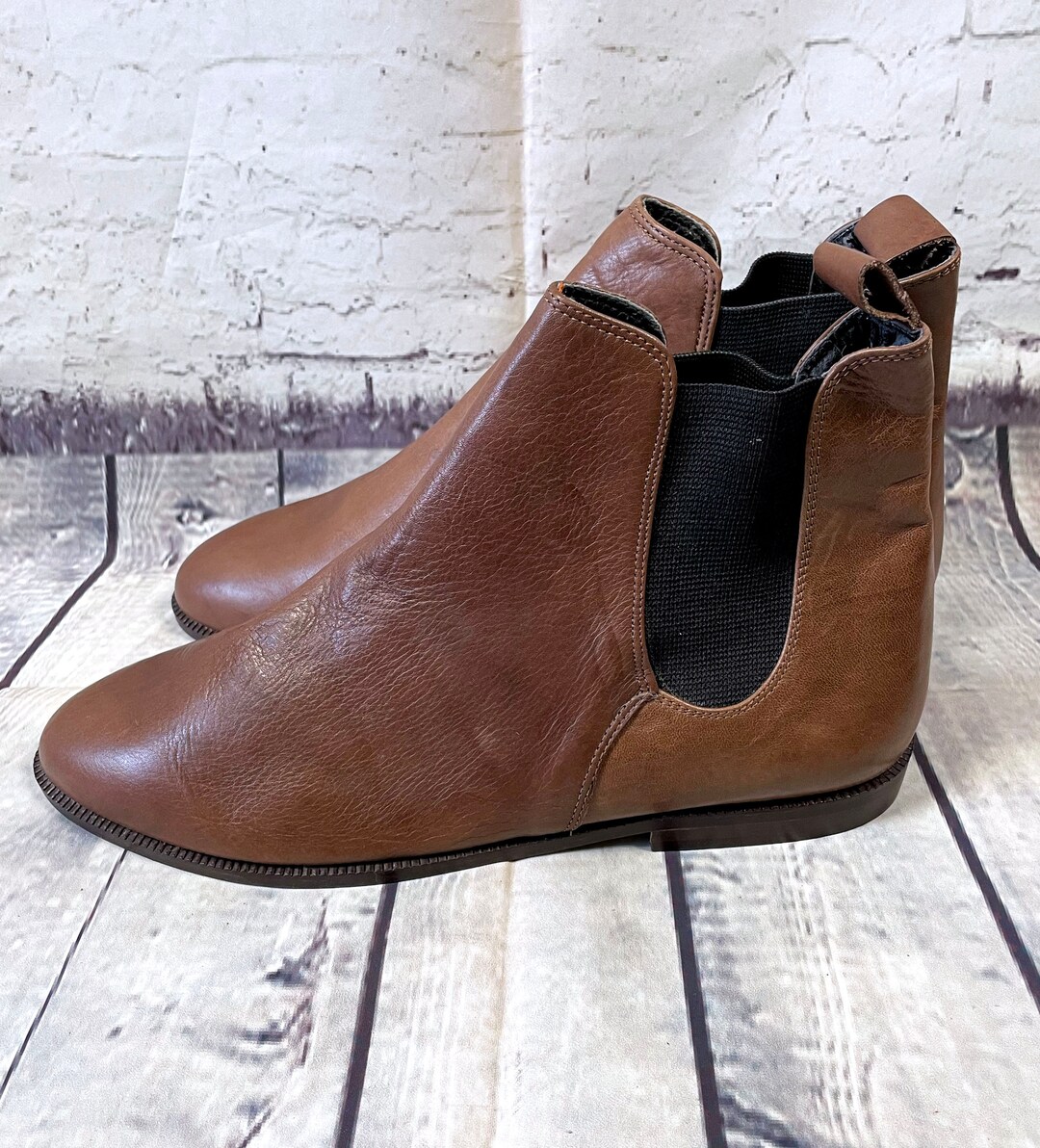 Vintage Boots | 1980s Vintage Brown Leather Chelsea Boots UK 7/EU 40 ...