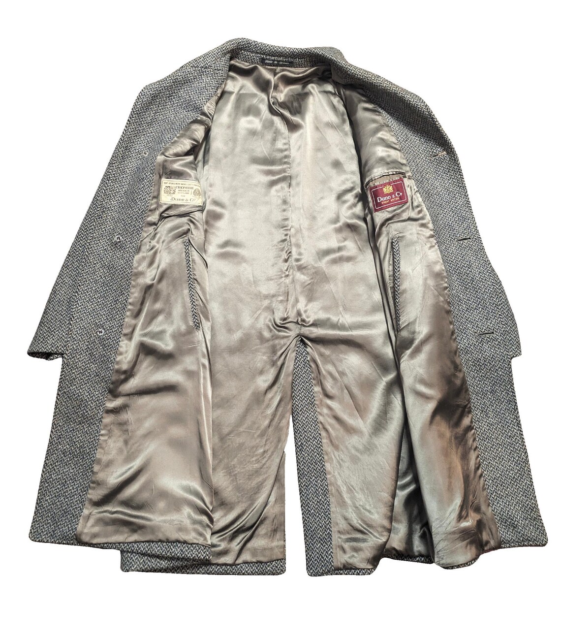 Mens Vintage Overcoat Dunn & Co Tweed Crombie Overcoat Size Medium ...