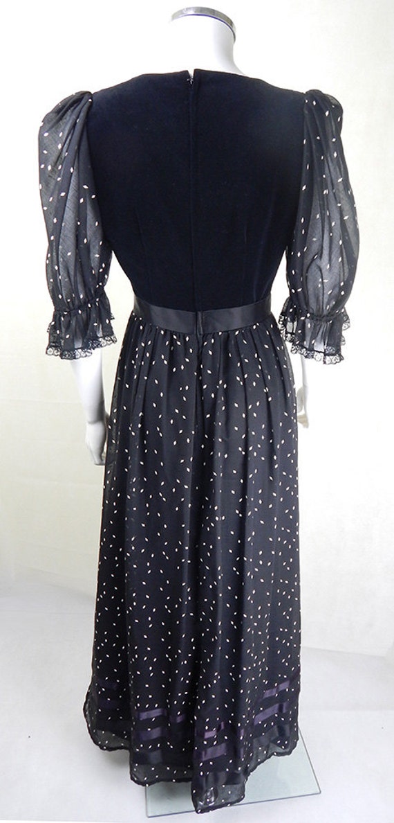 70s Jean Allen Black Velvet Maxi | Designer Vintage |… - Gem