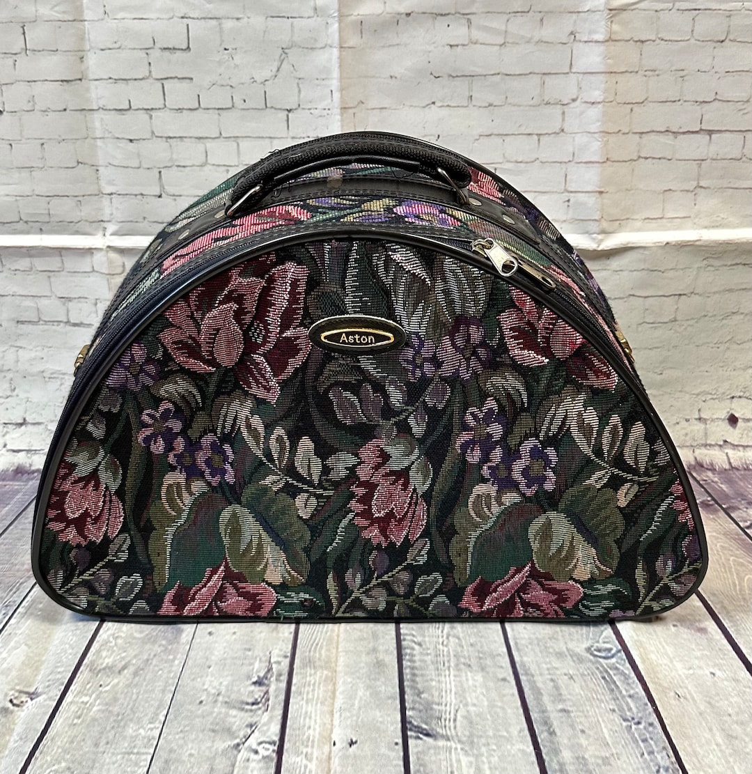 Tapestry Case 1990s Vintage Tapestry Curved Vanity/travel Case, Weekend ...