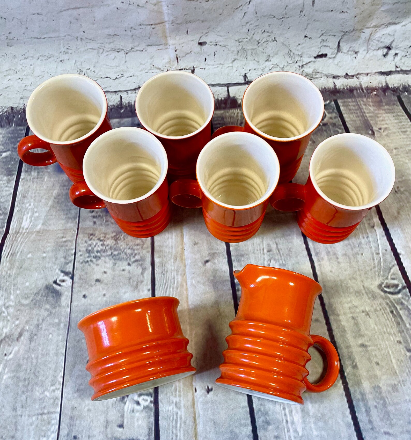 1970s Vintage Orange Carlton Ware Wellington Coffee Set, Collectables ...