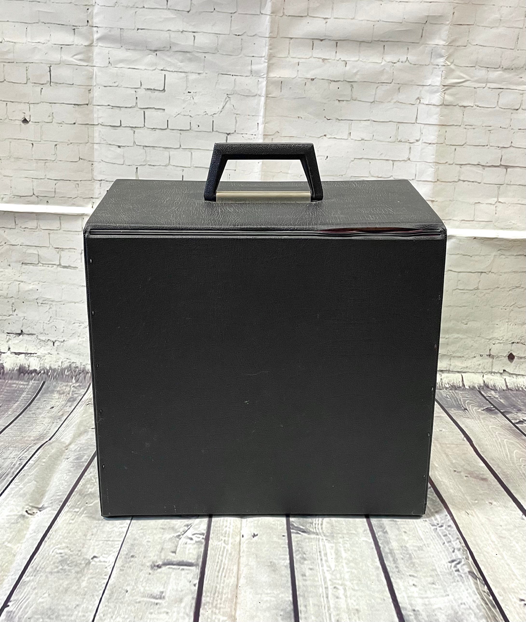 Vintage Record Case 1970s Vintage Black 12 Vinyl Record Case, Vintage ...