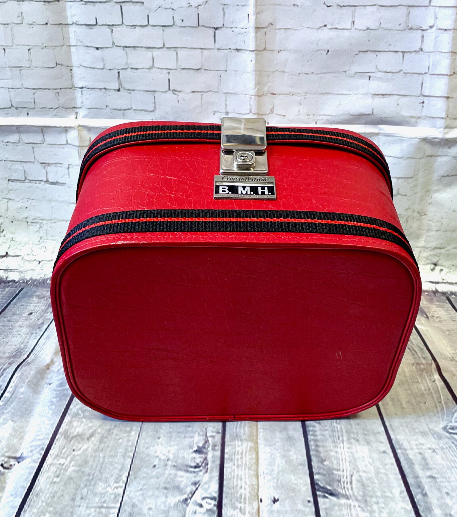 1980s Vanity Case Vintage Red Constellation Vanity/travel/train Case ...