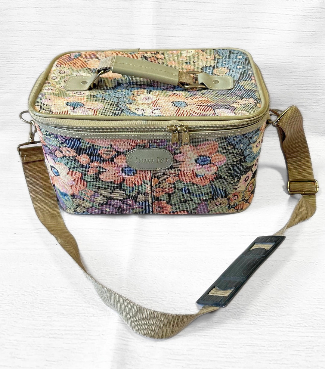 Vintage Vanity Case 1990s Vintage Floral Tapestry Vanity Case, 1990s ...
