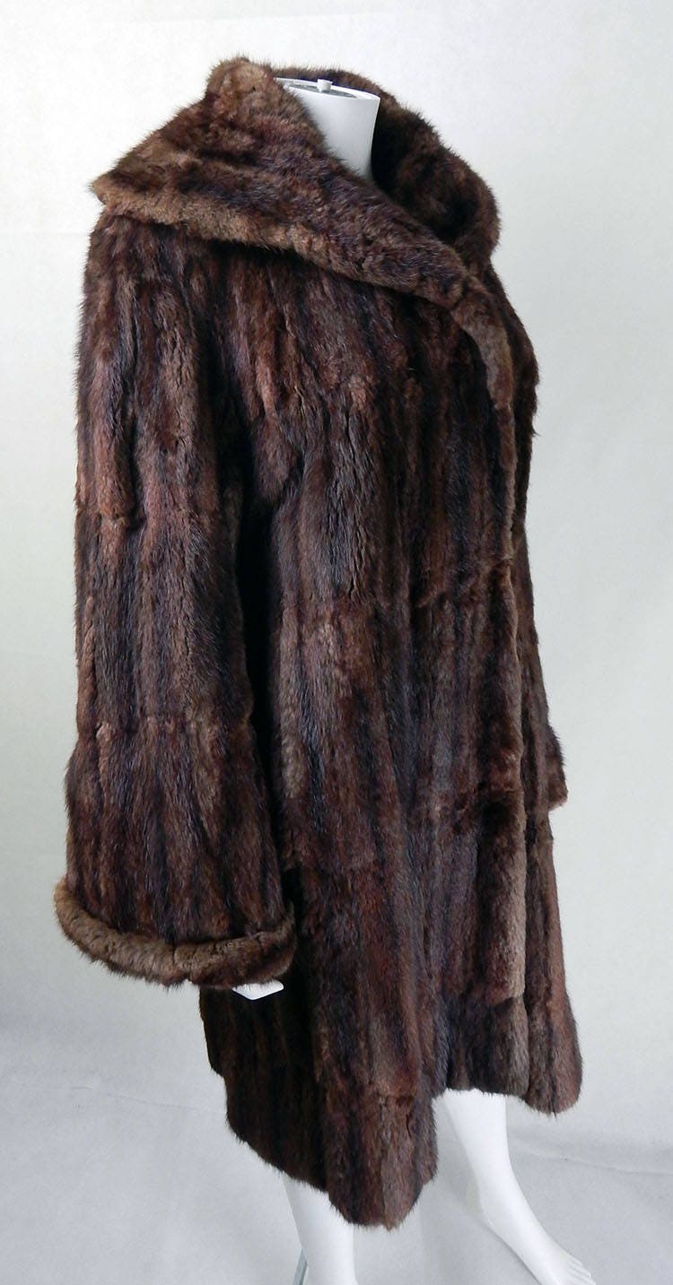 Vintage Mink Fur Coat Amazing Original 1940s Mink Fur Coat UK Size 12/ ...