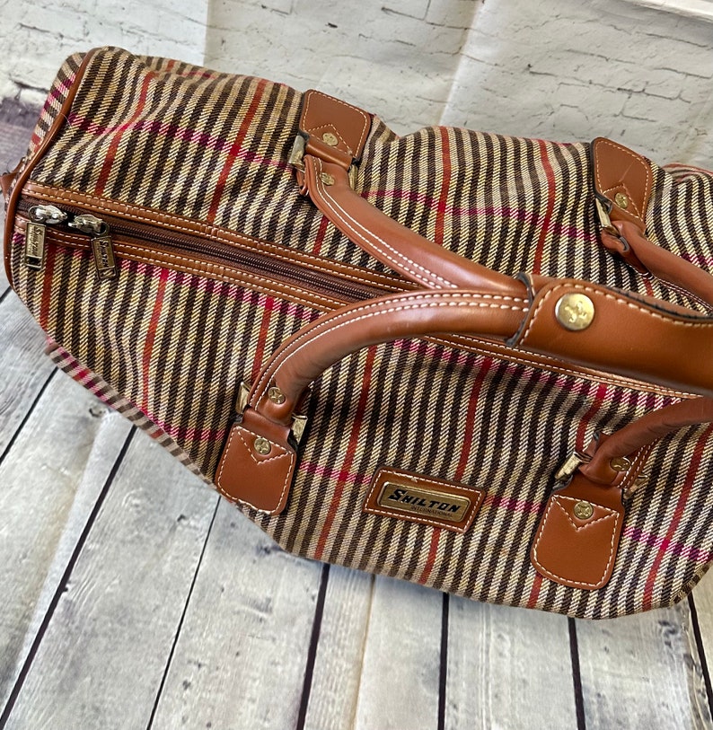 Vintage Overnight Bag 1980s Vintage Jane Shilton Plaid Overnight Bag ...